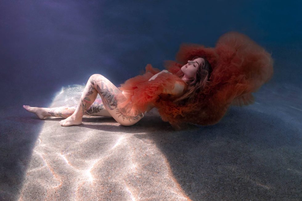 Vanessa's Underwater Maternity Photoshoot in Cairns, Australia